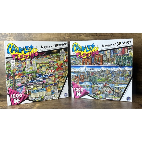 tcg toys | Games | New Charles Fazzino 3d Art Puzzle Bundle Paris ...